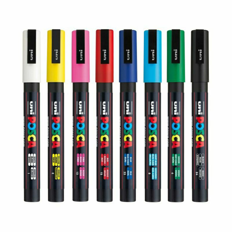 Jual Uni Posca Paint Marker PC-3M - Fine Point bullet shaped 0.9 - 1 ...