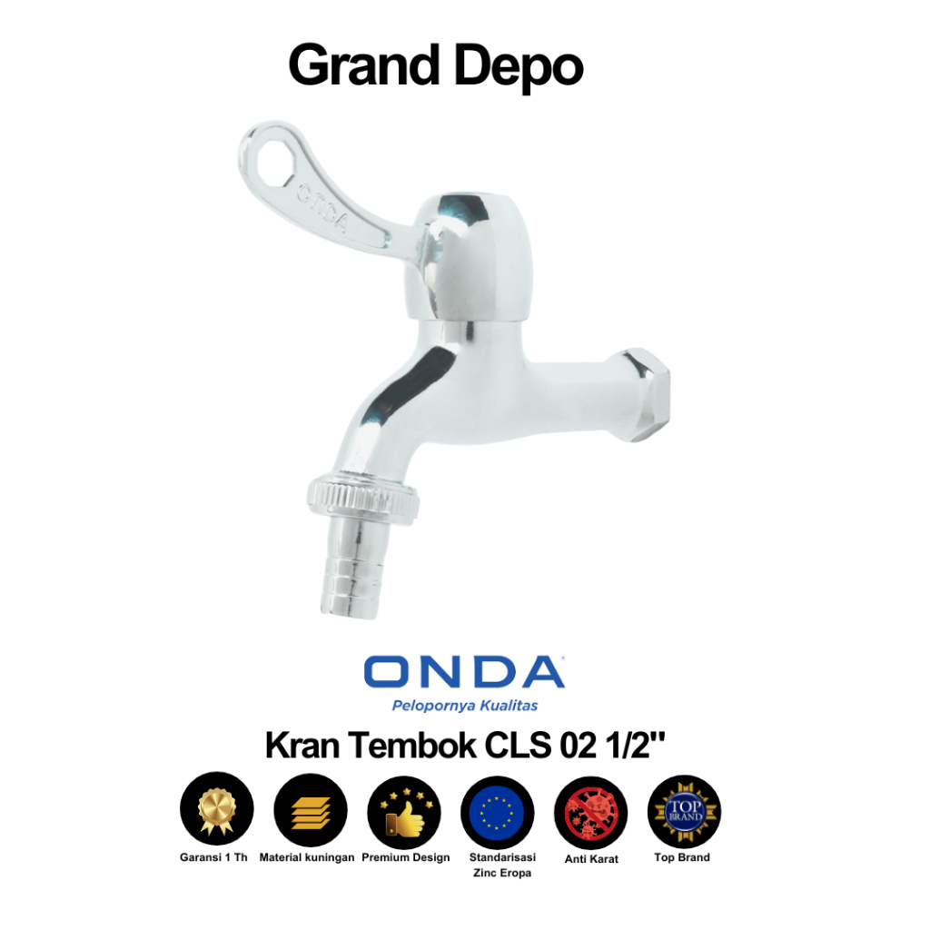 Jual Onda Kran Tembok CLS 02 1/2" / Kran Air Onda | Shopee Indonesia