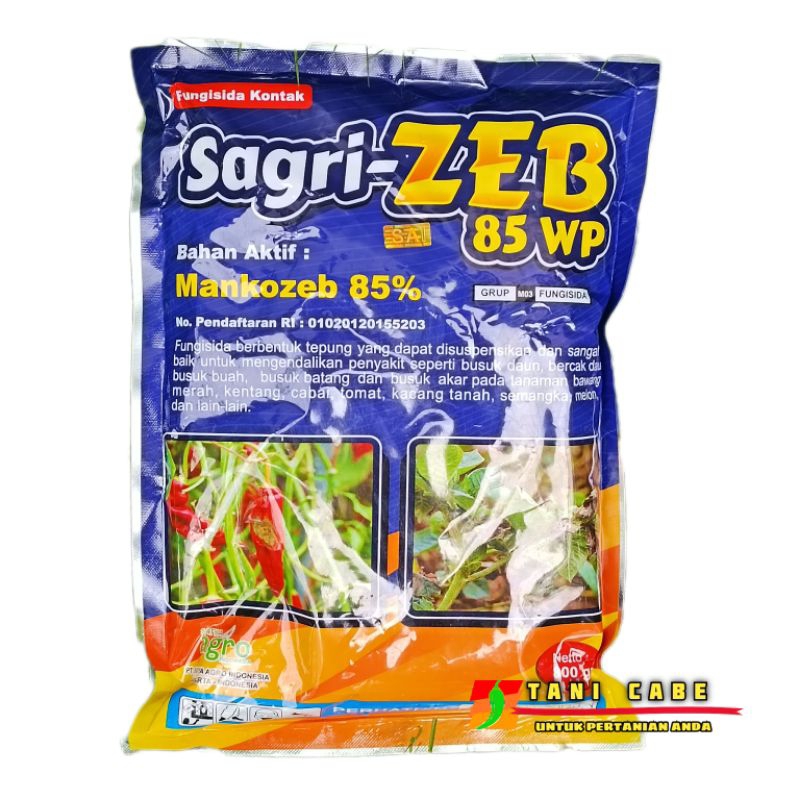 Jual FUNGISIDA SAGRI ZEB MANCOZEB BIRU 85 WP 800 GRM | Shopee Indonesia