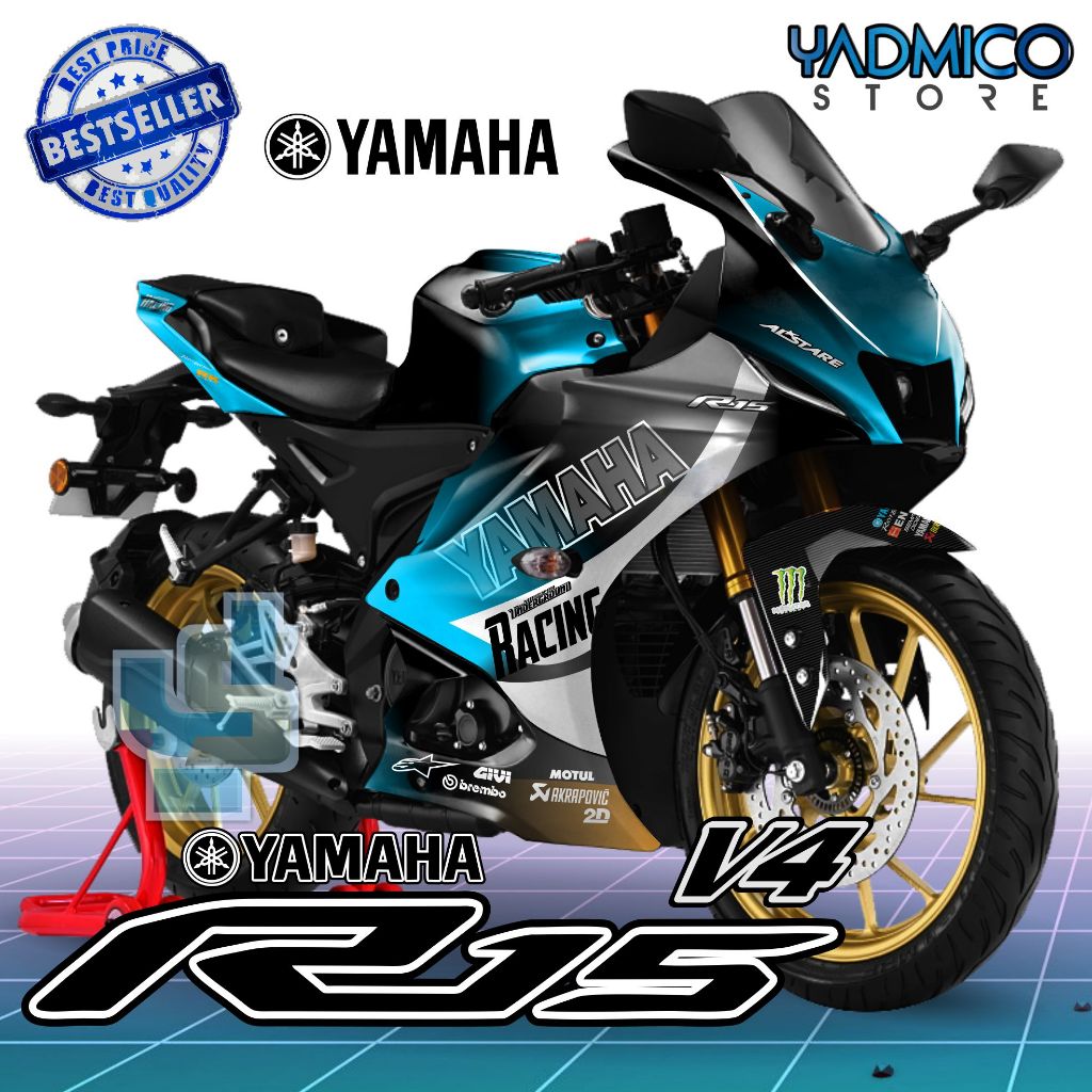 Jual Decal R15 V4 Full Body - Stiker Motor R15 V4 Full Body - Dekal ...