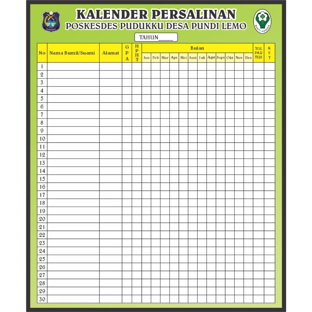 Jual Spanduk Banner Kalender Persalinan Puskesmas Poskesdes Bisa Custom ...