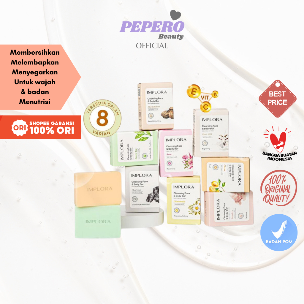 Jual IMPLORA Cleansing Face & Body Bar | Sabun Untuk Wajah & Badan ...