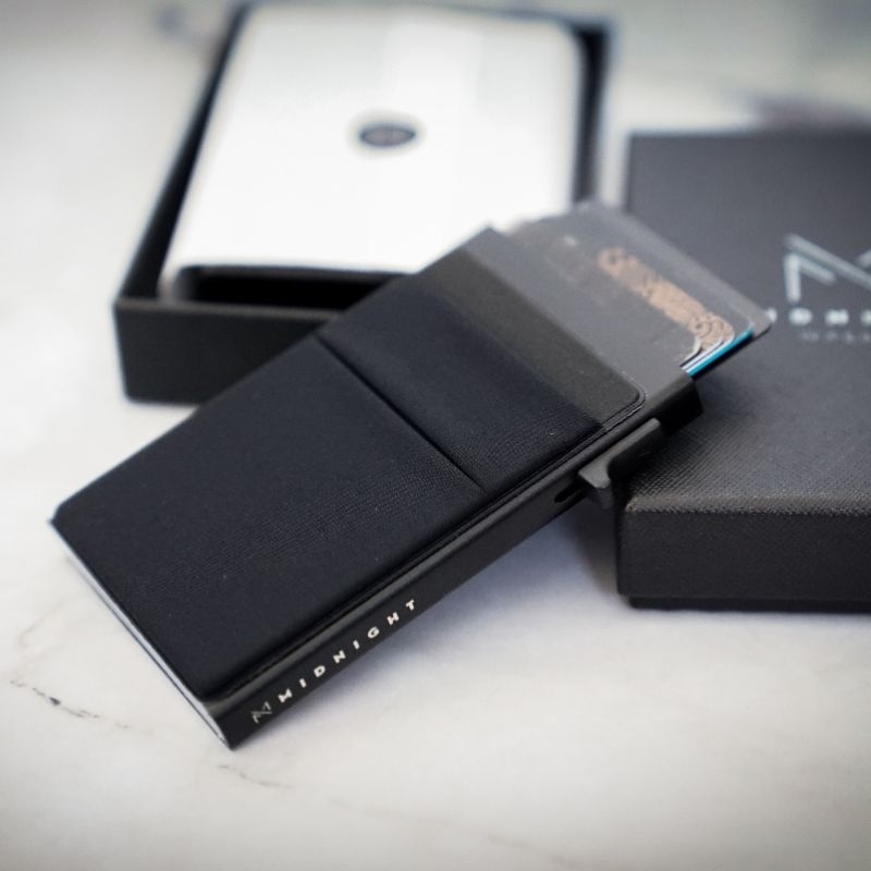 Jual MIDNIGHT Smart Wallet Card Holder RFID Dompet Kartu Minimalis ...