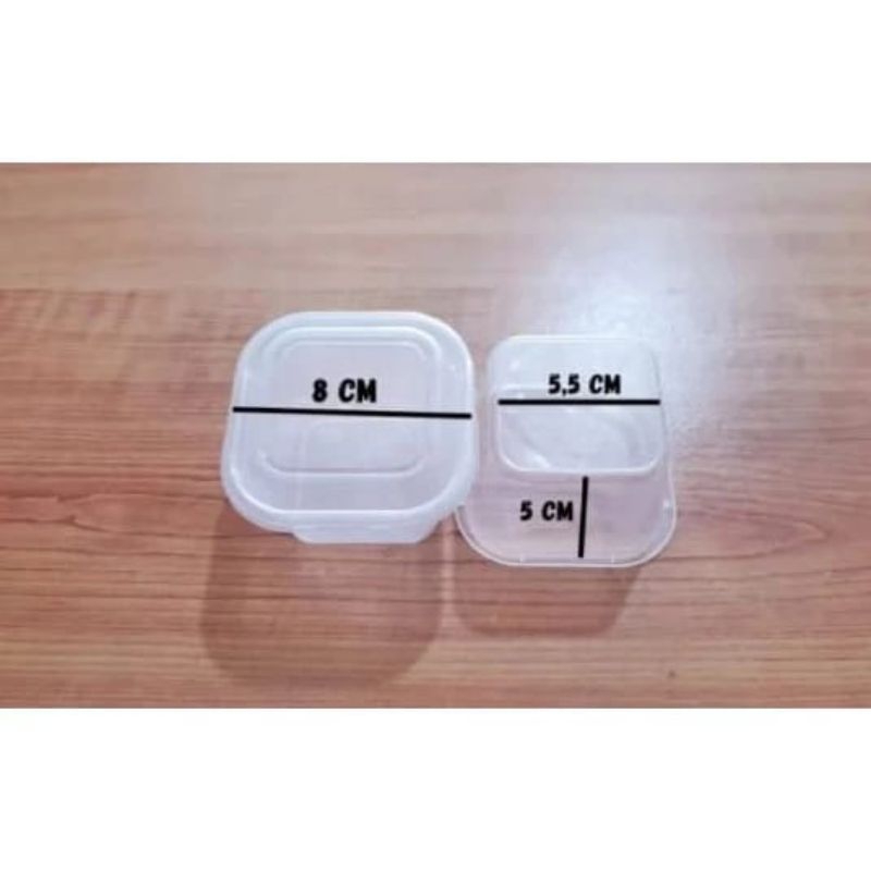 Jual ( 25pcs ) Mini Thinwall Box Container 150ml Kecil DM SQUARE SQ ...