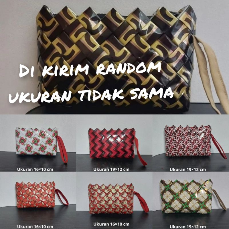 Jual KERAJINAN DOMPET MODEL ANyAMAN RAPAT DARI BUNGKUSAN KOPI(RANDOM ...