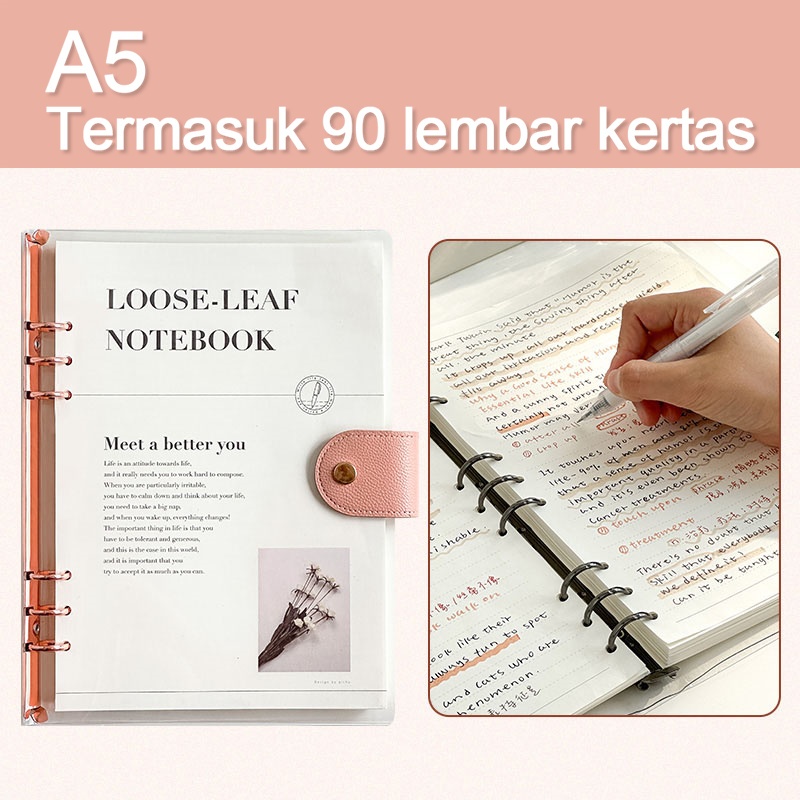 Jual Winzige Buku Binder B5 A5 Buku Tulis Sekolah Lucu Buku Lose Leaf ...