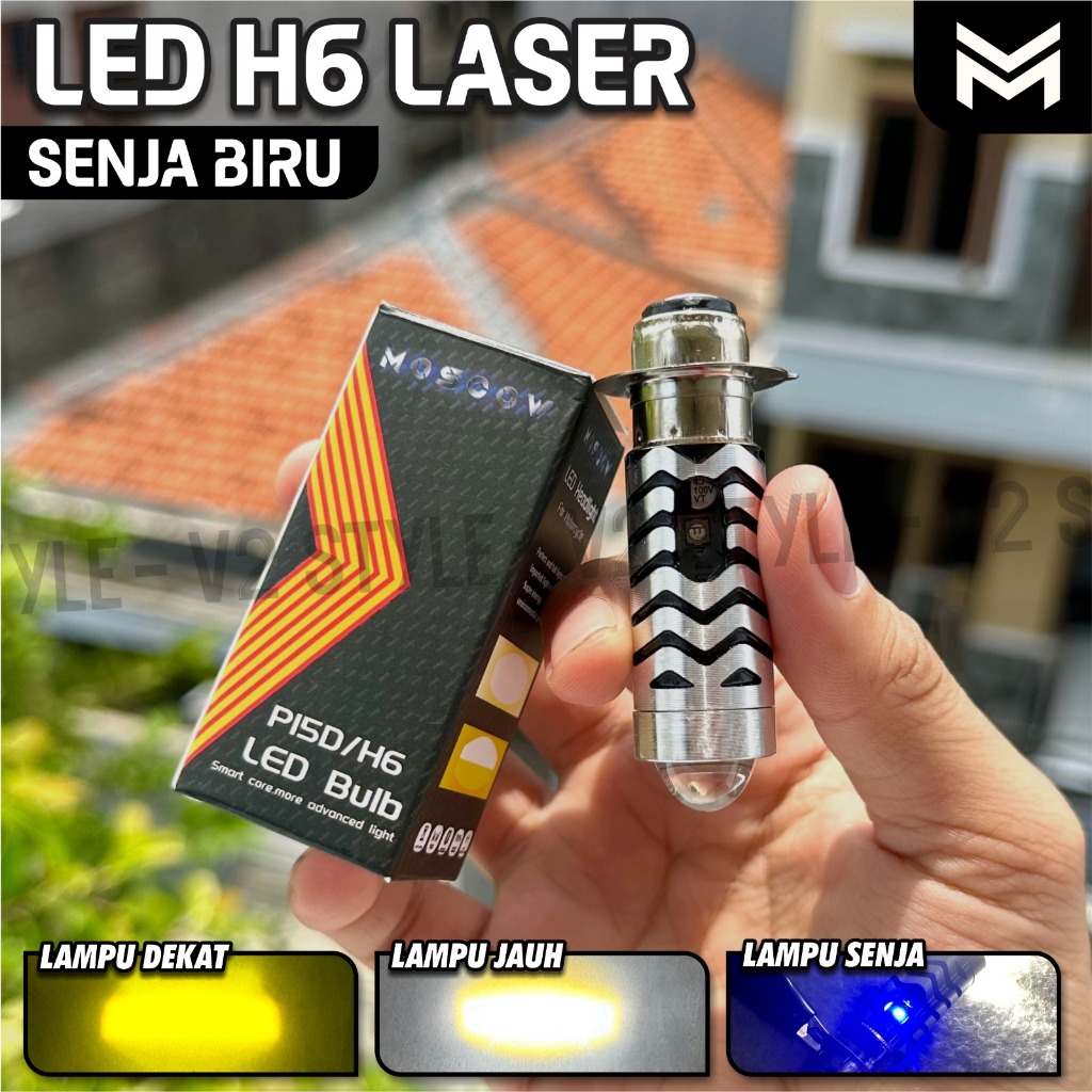 Jual LAMPU UTAMA LED H6 LASER SENJA BIRU MATIC BEBEK LAMPU DEPAN BHOLAM BOHLAM LED BEBEK MATIK ...