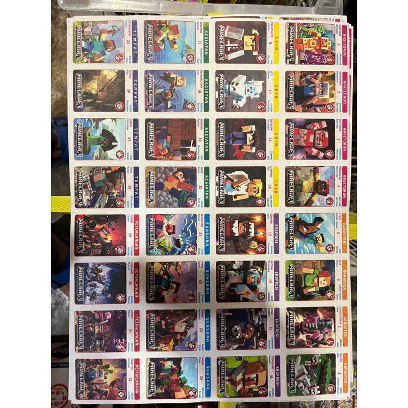 Jual Kartu kwartet lembaran kartu kwarted Kartu wayang lembaran isi 10 ...