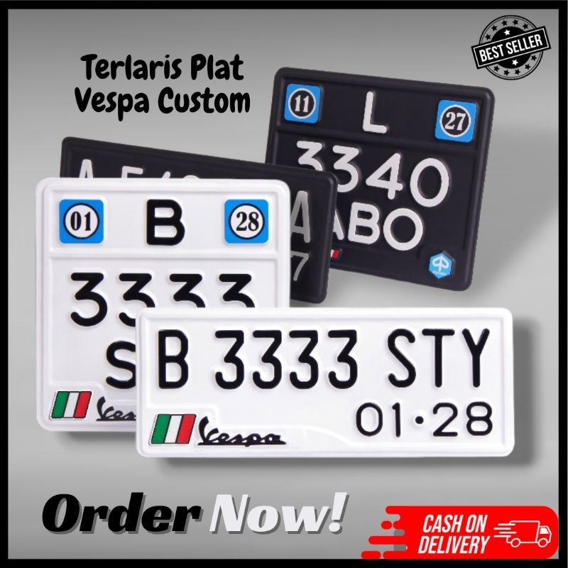 Jual PLAT VARIASI VESPA MATIC / JADUL CUSTOM BAUT TANAM RAPI | Shopee ...