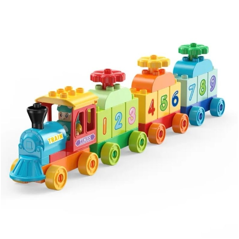 Jual DEFECT DUS feelo number train blocks bricks compatible duplo kereta api mainan anak balok ...