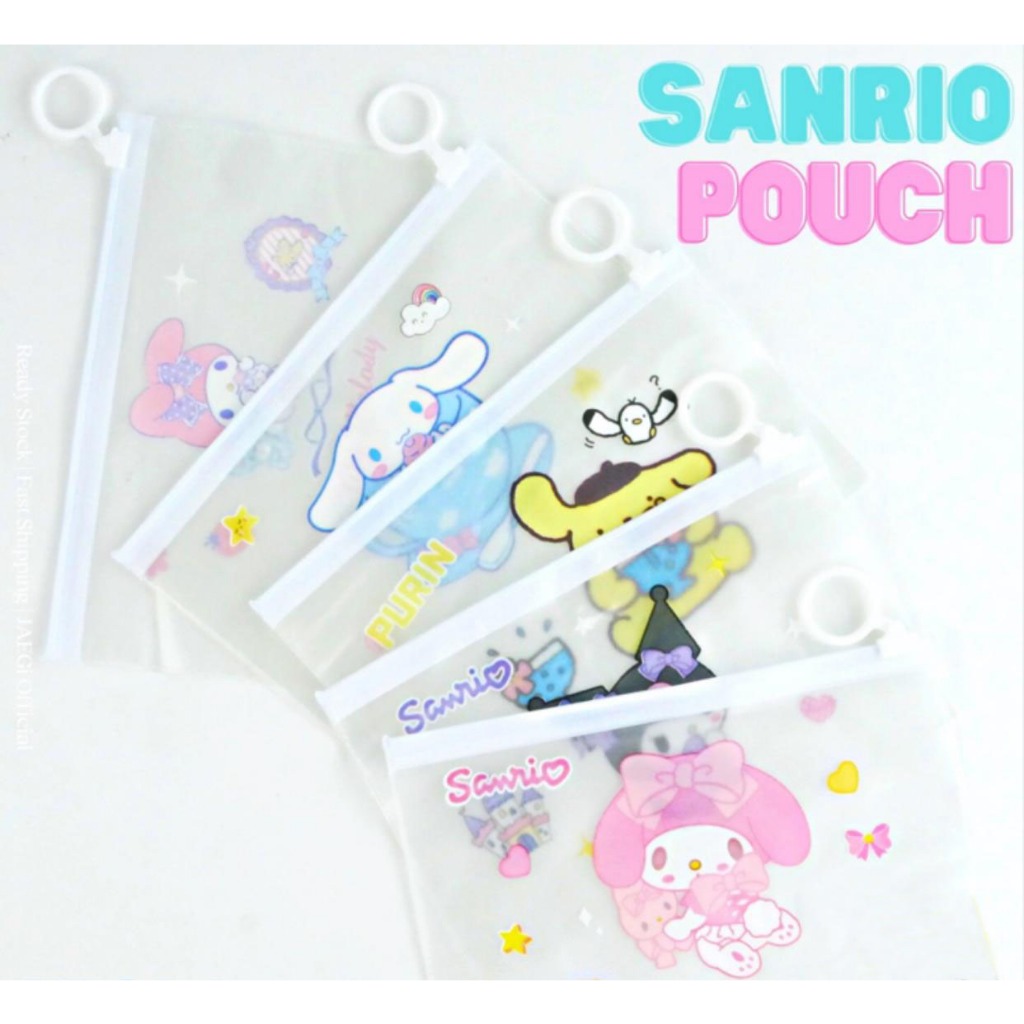 Jual POUCH MIKA TRANSPARAN ZIPLOCK MOTIF SANRIO / POUCH MULTIFUNGSI ...