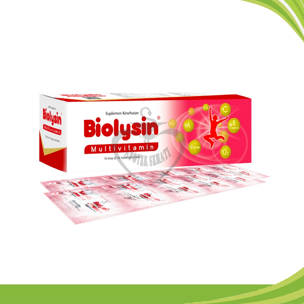 Jual Biolysin Tablet Multivitamin Lengkap Daya Tahan Tubuh dan Penambah ...