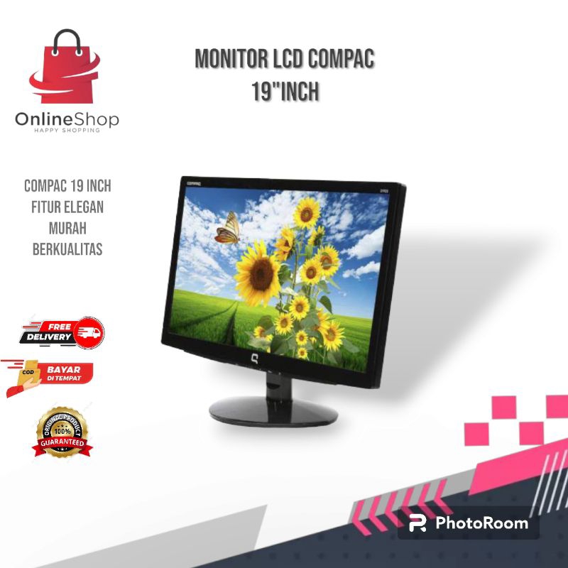 Jual Monitor LCD 19" inch wide merek Compac Murah Normal | Shopee Indonesia