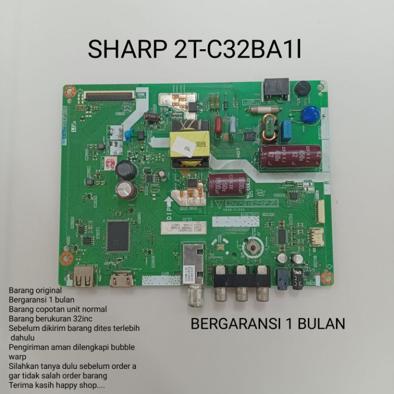 Jual MAINBOARD SHARP 2T-C32BA1i MB - MOBO - MODUL MESIN TV SHARP 2T ...