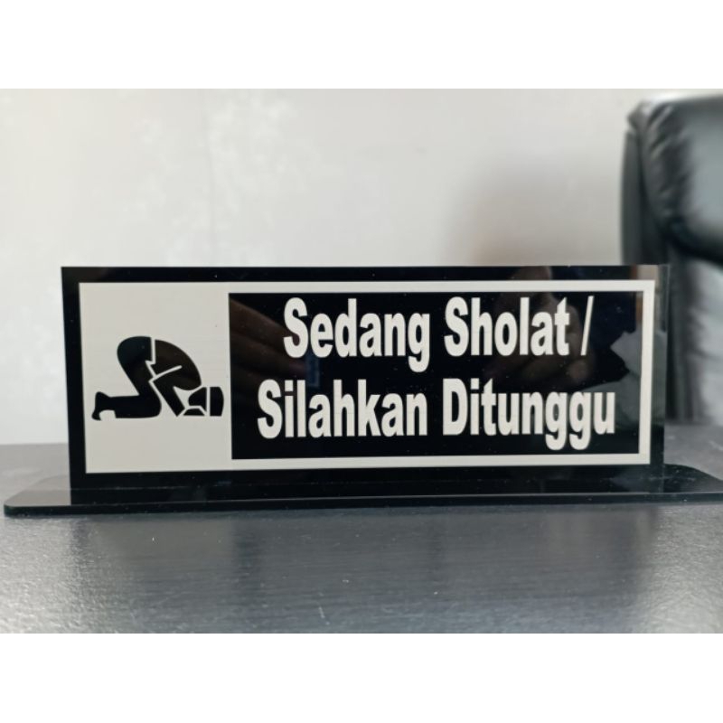 Jual signage tanda sedang sholat pria / wanita - sign sedang sholat ...