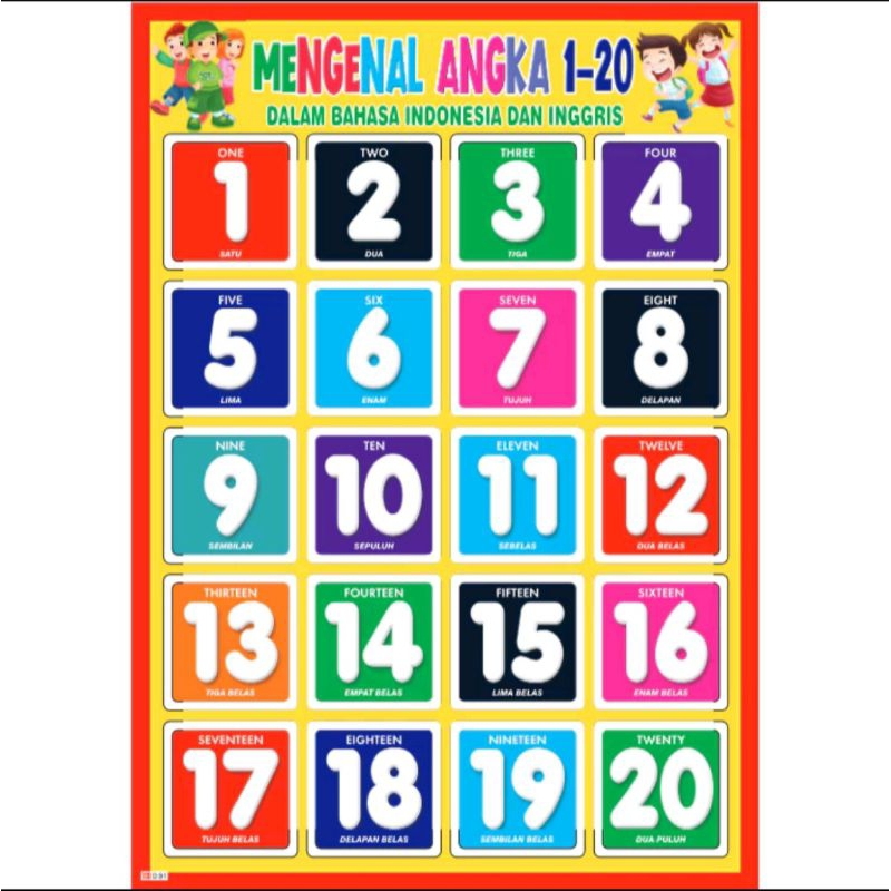 Jual Poster Edukasi Anak/poster abc, angka,hijaiyah, dll | Shopee Indonesia