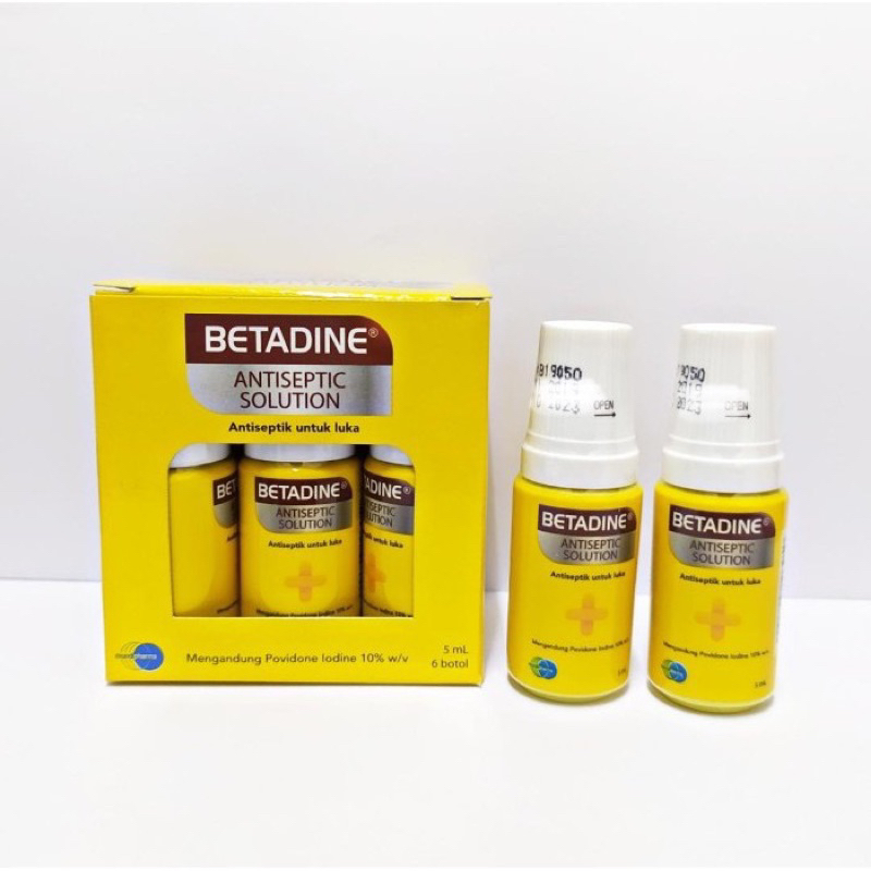 Jual Betadine Antiseptic 1 Box Isi 6 Botol @5ml | Shopee Indonesia