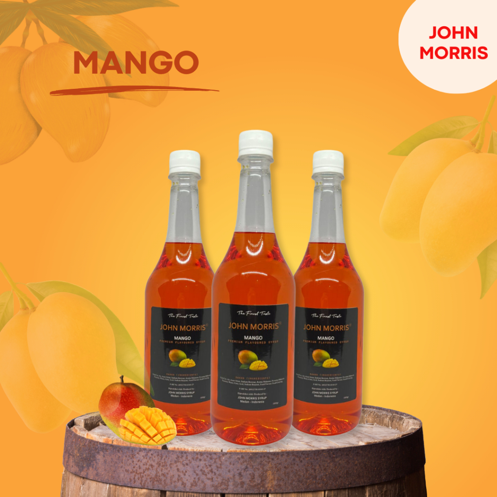 Jual JOHN MORRIS Premium Flavoured Syrup Mango 1000 ml / Sirup Rasa ...