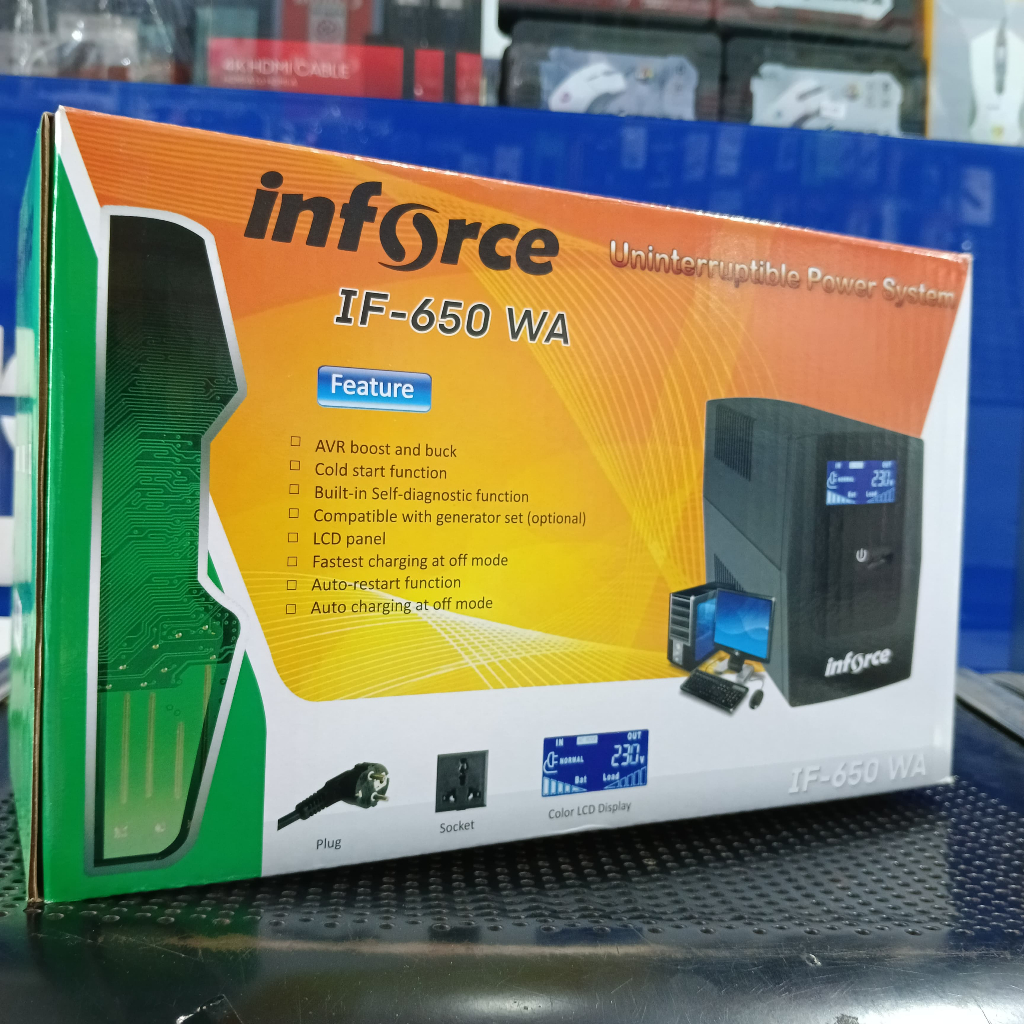 Jual UPS INFORCE 650WA IF-650WA & LCD DISPLAY | Shopee Indonesia