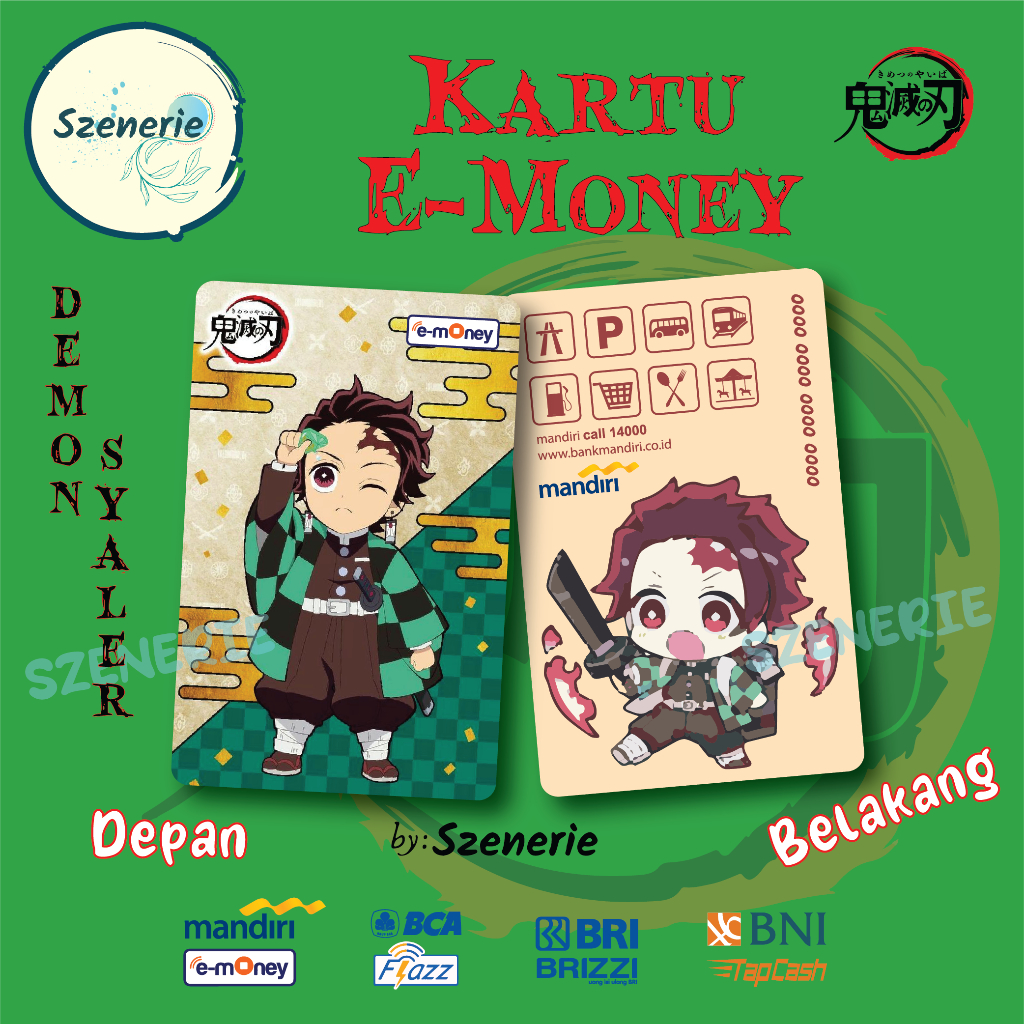 Jual Emoney Tanjiro Kamado Demon Slayer Flazz gen 2 Kartu E-money ...