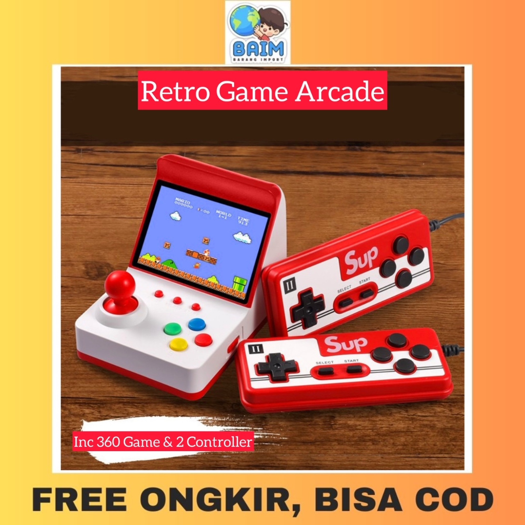 Jual BAIM Gameboy Retro Arcade Portable Mainan Anak 360 Game Plus 2 ...