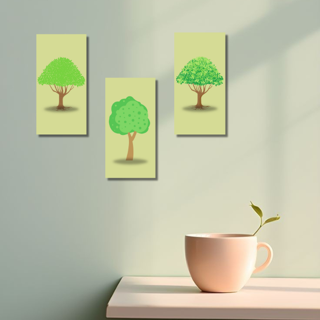 Jual Hiasan dinding motif Pohon cetak kualitas TERBAIK ukuran 10x20cm ...