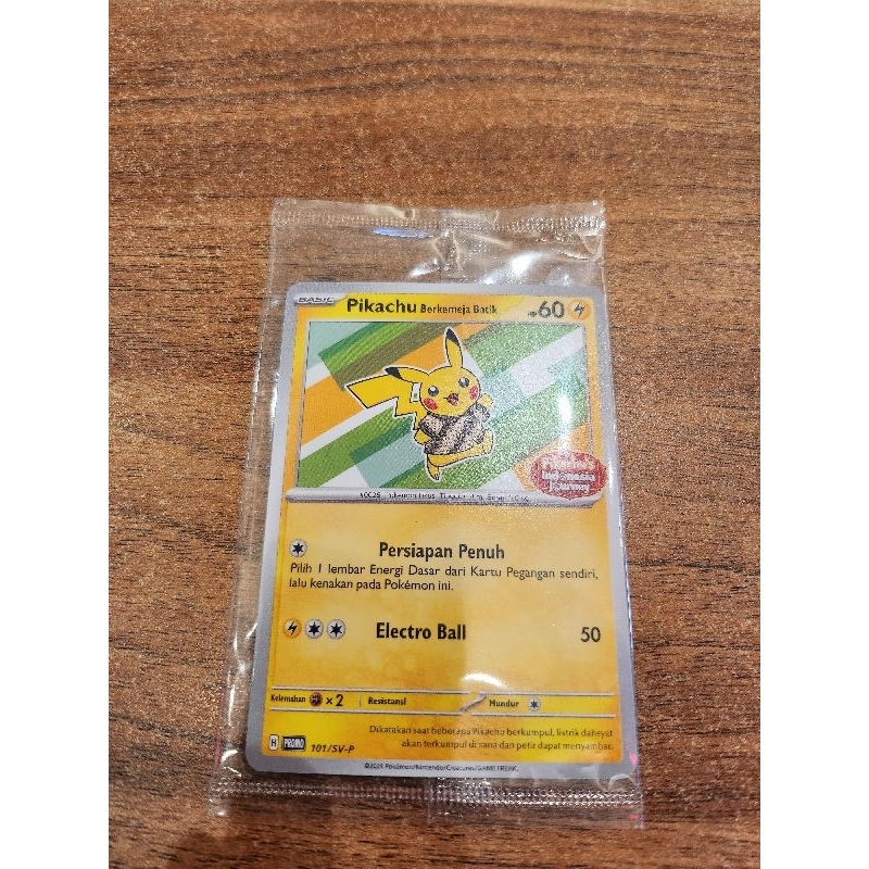 Jual kartu pokemon pikachu berkemeja batik tcg card indonesia | Shopee ...
