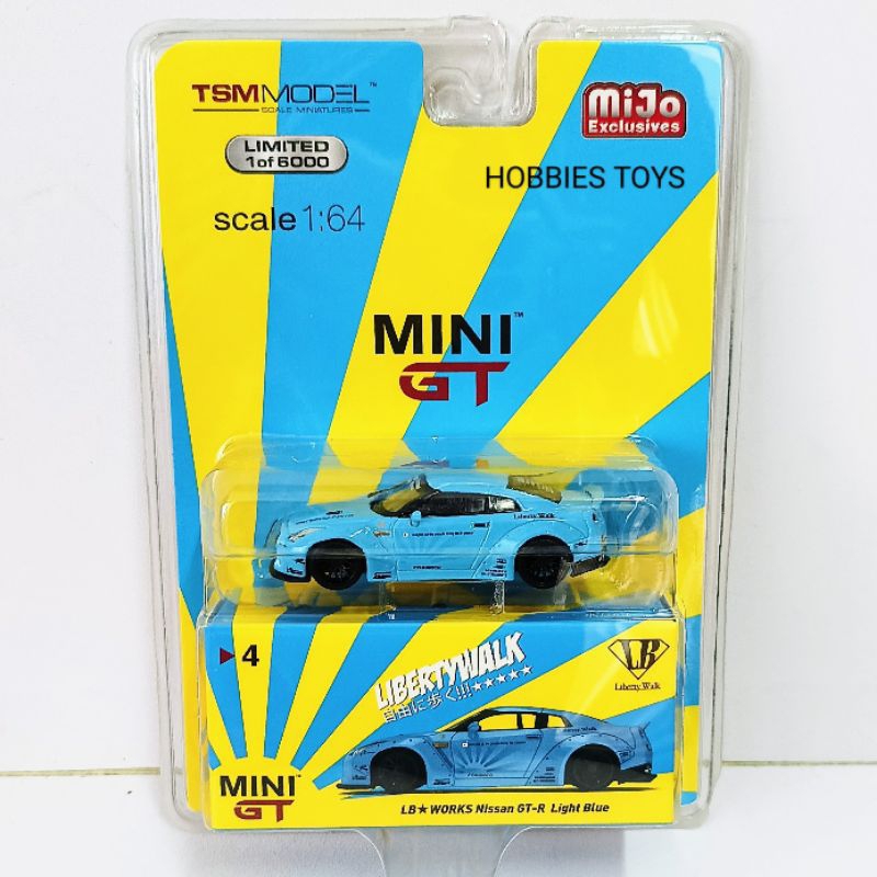 Jual Mini GT 1/64 no. 4 MIJO LBWK Nissan GT-R R35 Light Blue | Shopee ...