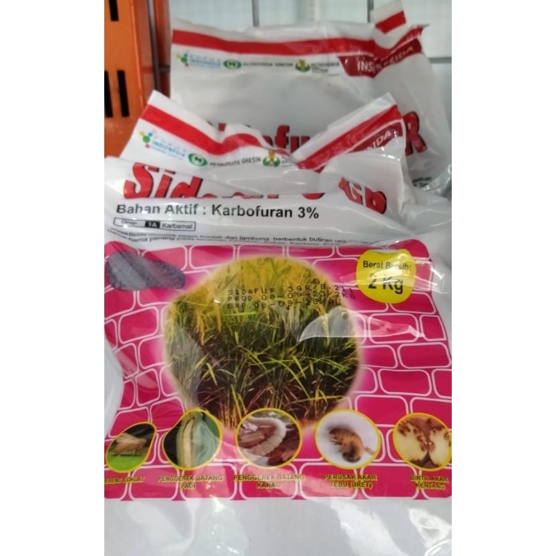 Jual Insektisida SIDAFUR 3 GR (2'kg) basmi hama uret dalam tanah & pada ...