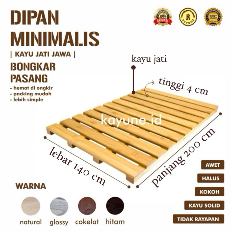 Jual Kayune.id - Tatakan Alas Kasur Kayu Minimalis Ukuran 140x200 cm ...