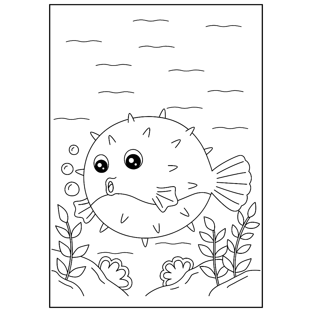 Jual LEMBAR SKETSA MEWARNAI TEMA IKAN HEWAN LAUT / MAINAN EDUKASI ...