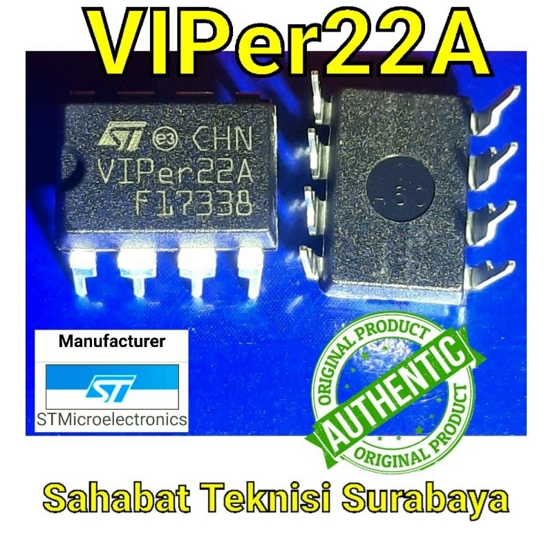 Jual ic VIPer22 | VIPer22A To DIP-8 | Viper 22 a ORIGINAL ST | Shopee Indonesia