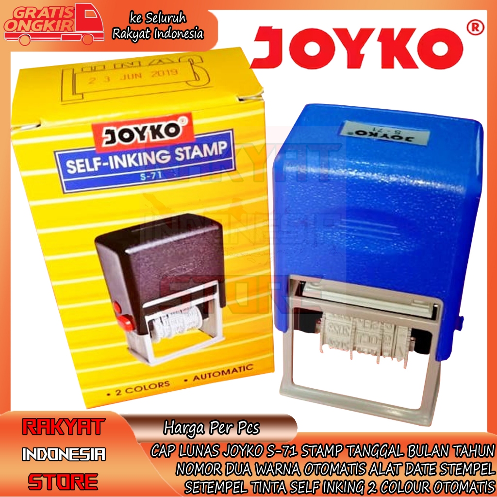 Jual Stamp Cap Lunas Joyko S-71 Alat Date Stempel Tanggal Bulan Tahun ...