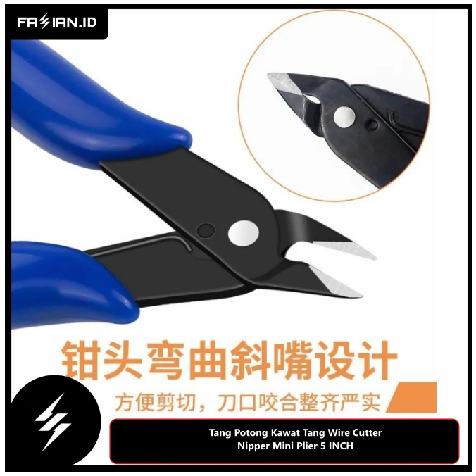Jual Tang Potong Kawat Tang Wire Cutter Nipper Mini Plier 5 INCH ...