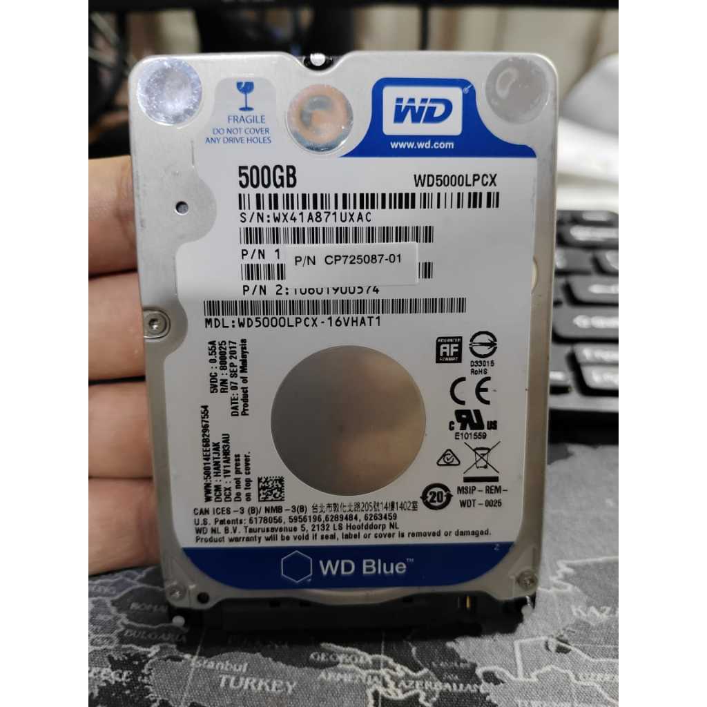Jual Hardisk Laptop 500GB Wd Blue Sata 2.5 HDD Notebook - Barracuda ...