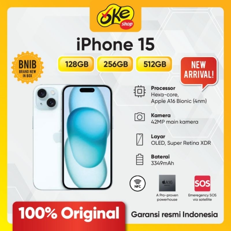 Jual Iphone 15 (256GB) - Garansi Resmi Indonesia | Shopee Indonesia