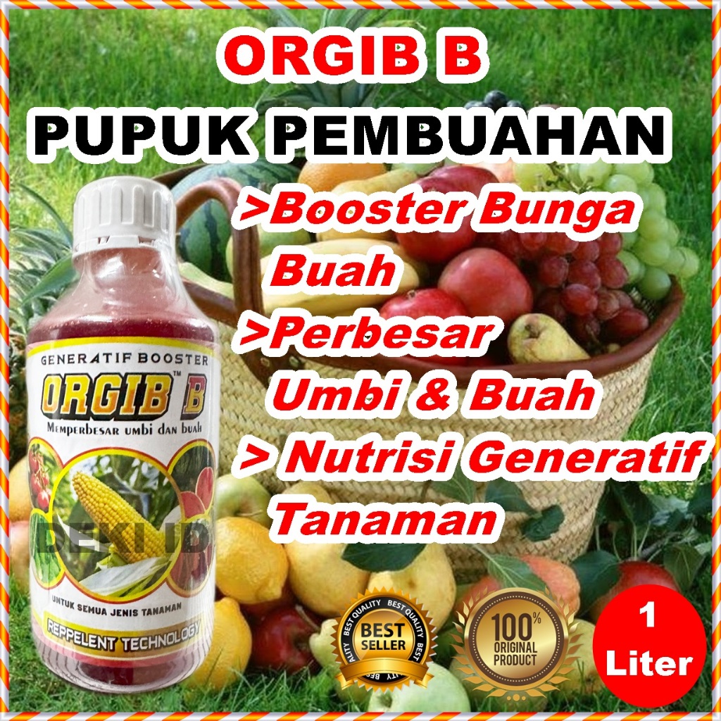 Jual Orgib B Merah 1 Liter Pupuk Masa Pembuahan NPK Cair Booster Buah ...