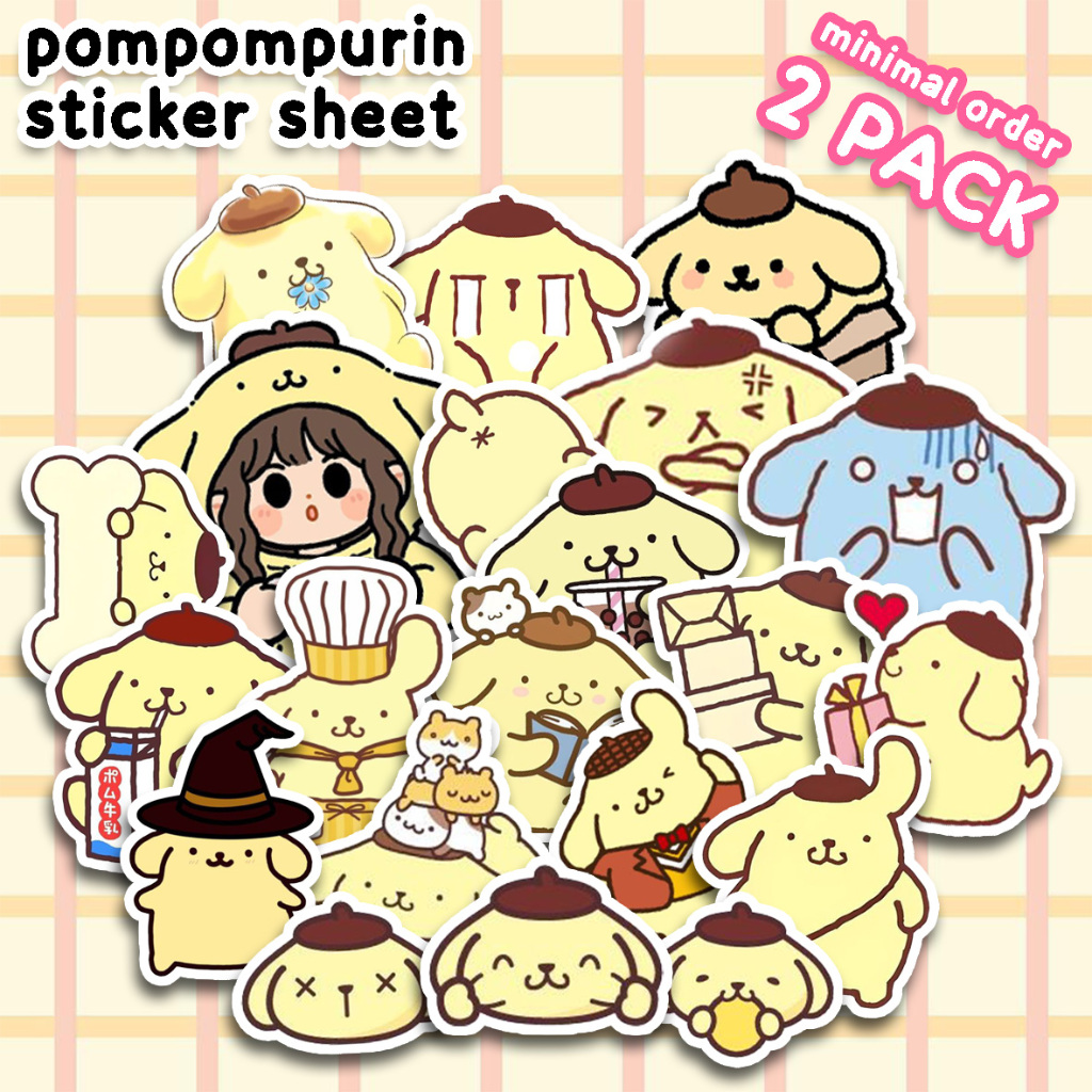 Jual Pompompurin Stiker Pack Sanrio Aesthetic Dekorasi Tumblr Sticker ...
