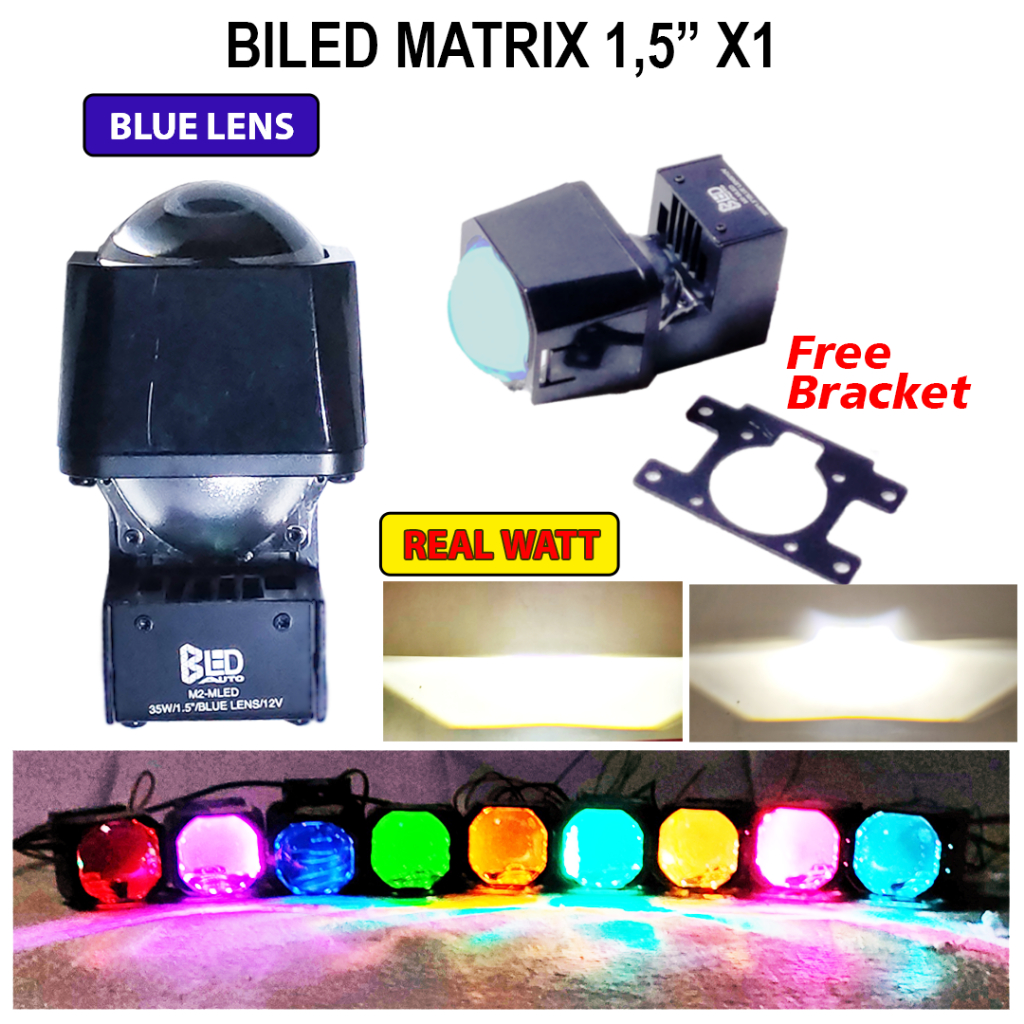 Jual BLEDAUTO Biled Matrix X1 paket Lengkap Demon eyes dan Relay Set ...