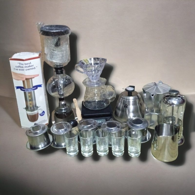 Jual coffee set / paket alat kopi manual / paket usaha kopi | Shopee ...