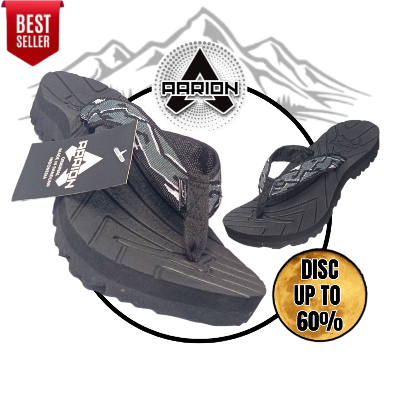 Jual AARION - Sandal Jepit Gunung Motif Adventure Original Aarion Pria ...