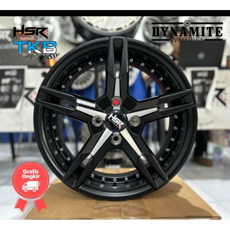 Jual Velg Mobil HSR Keunikai R15 x 65 Baut 4 x 100 ET40 Warna Hitam ...