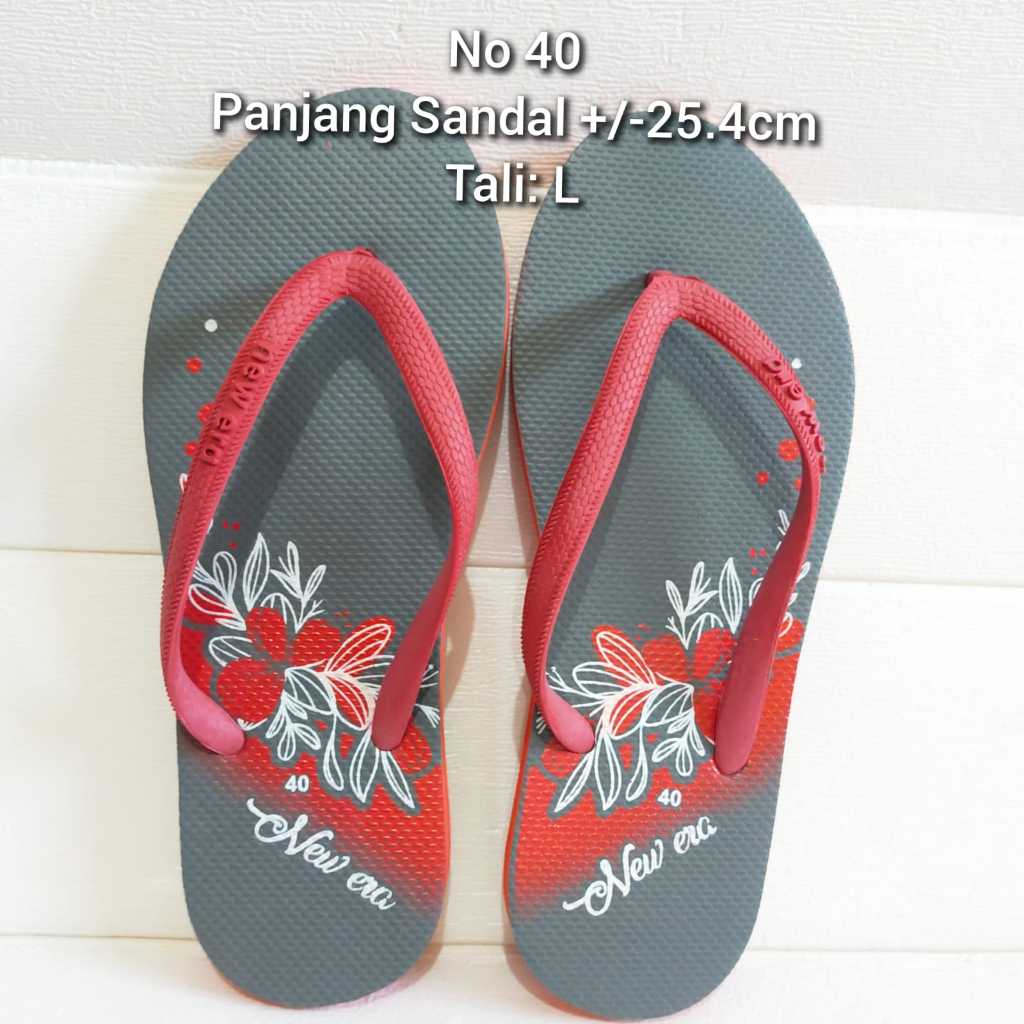 Jual New Era SAKURA Bunga Floral 37 38 39 40 Sandal Jepit Wanita Sendal ...