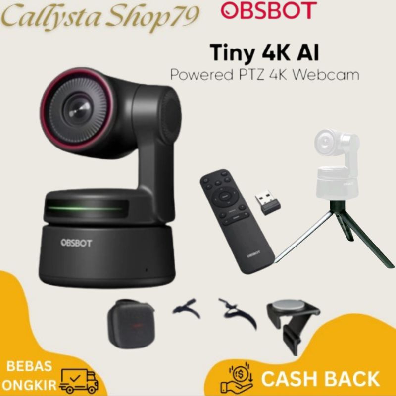 Jual OBSBOT TINY 4k AL-POWERED PTZ WEBCAM | Shopee Indonesia
