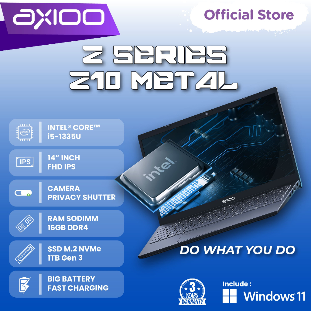 Jual Axioo MyBook Z10 Metal Series Gen 13 Intel Core i5-1335U/16GB/1TB/FHD IPS - Windows 11 ...