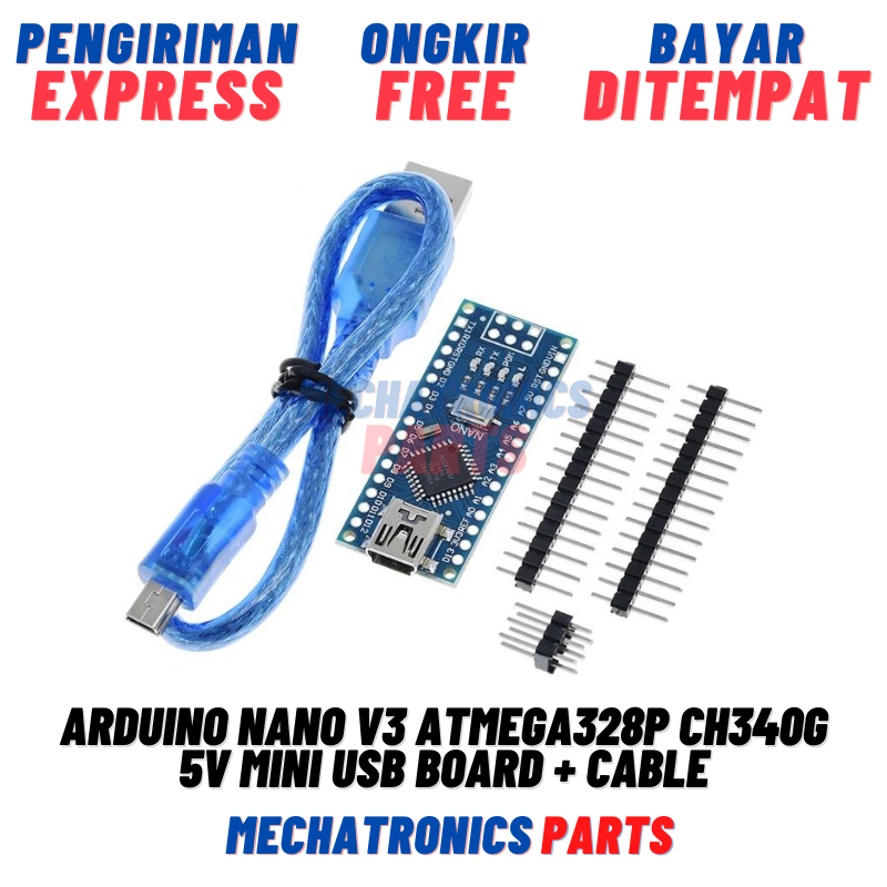 Jual [BRD-0007] ARDUINO NANO V3 3.0 ATMEGA328P CH340 CH340G 5V BOARD ...