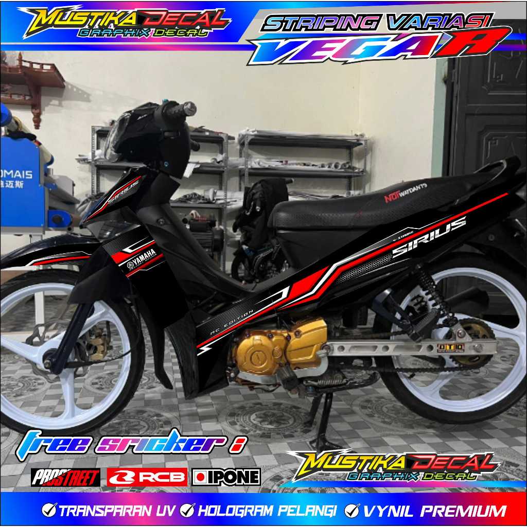 Jual STRIPING VARIASI YAMAHA VEGA R NEW / STICKER LIST MOTOR VEGA R NEW ...