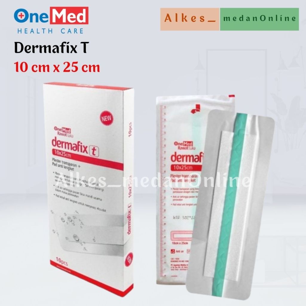 Jual Dermafix T 10 x 25 cm Onemed Plaster Transparan 10x25cm Peralatan ...