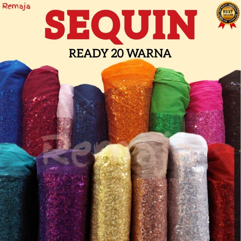 Jual Kain Sequin Seribu Payet Premium Quality Lebar 150cm | Shopee ...