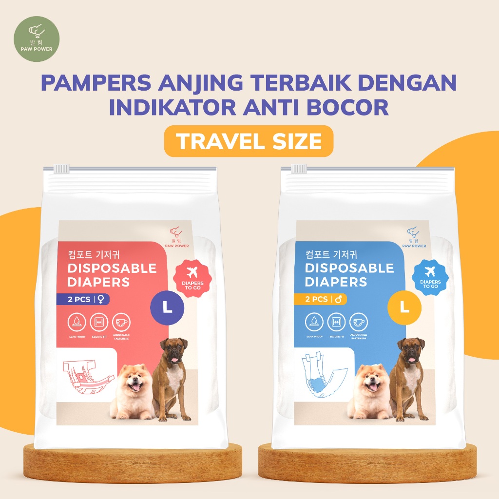 Jual Popok Anjing Daya Serap Terbaik PAW POWER Pet Diaper Trial Jantan ...